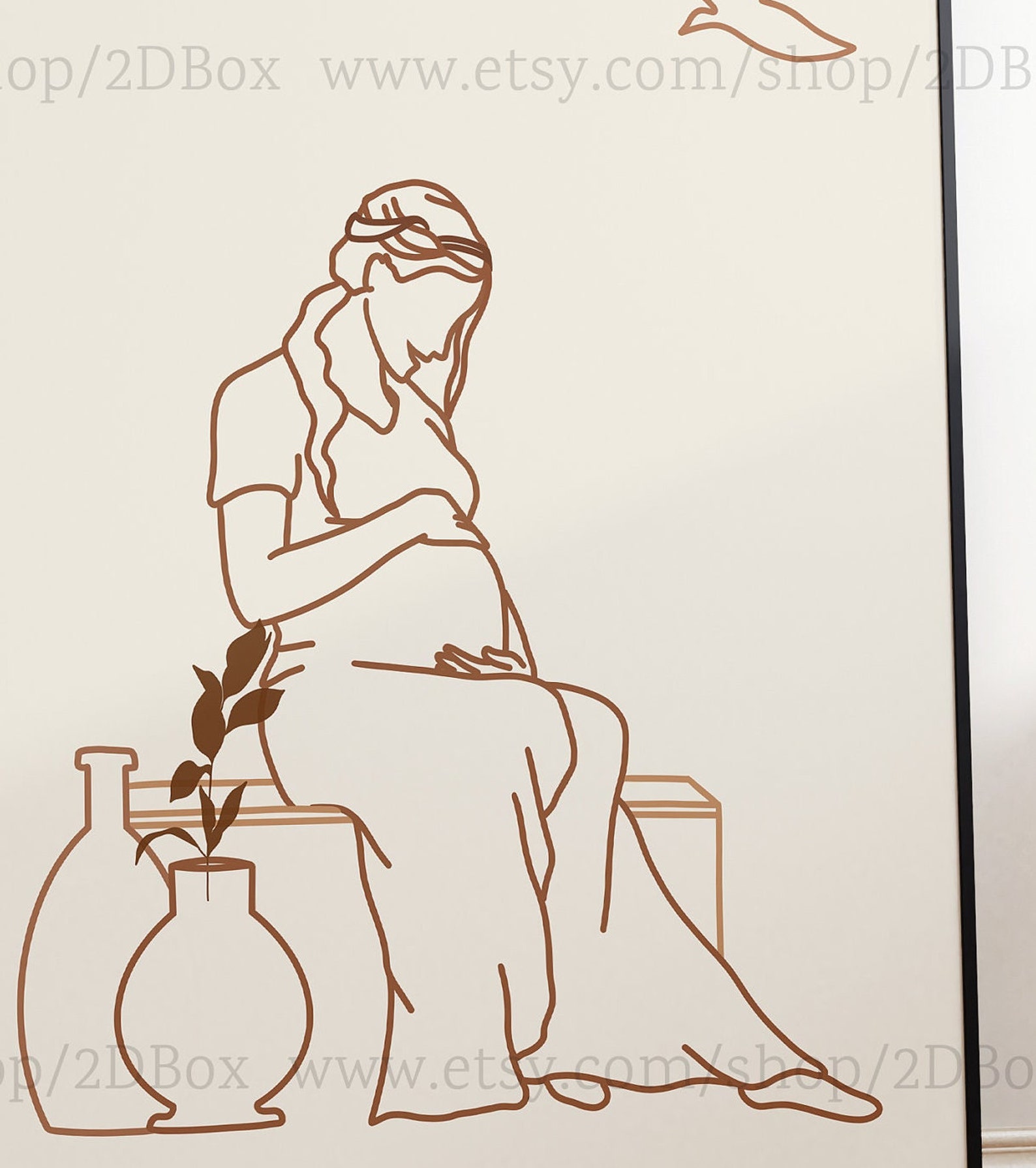 Virgin Mary Line Art Virgin Mary and Jesus Print Mother and - Etsy