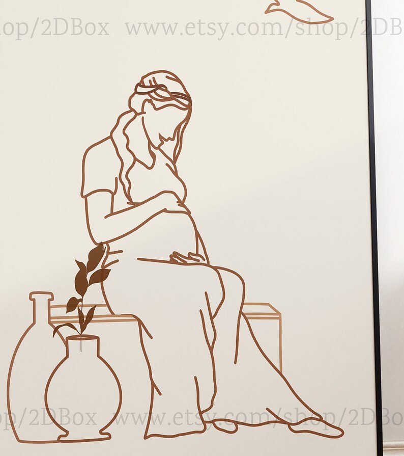 Virgin Mary Line Art Virgin Mary and Jesus Print Mother and - Etsy