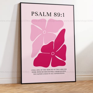 Psalms Collection, Set of 3 Pink Christian Prints, Soft Pink Christian ...
