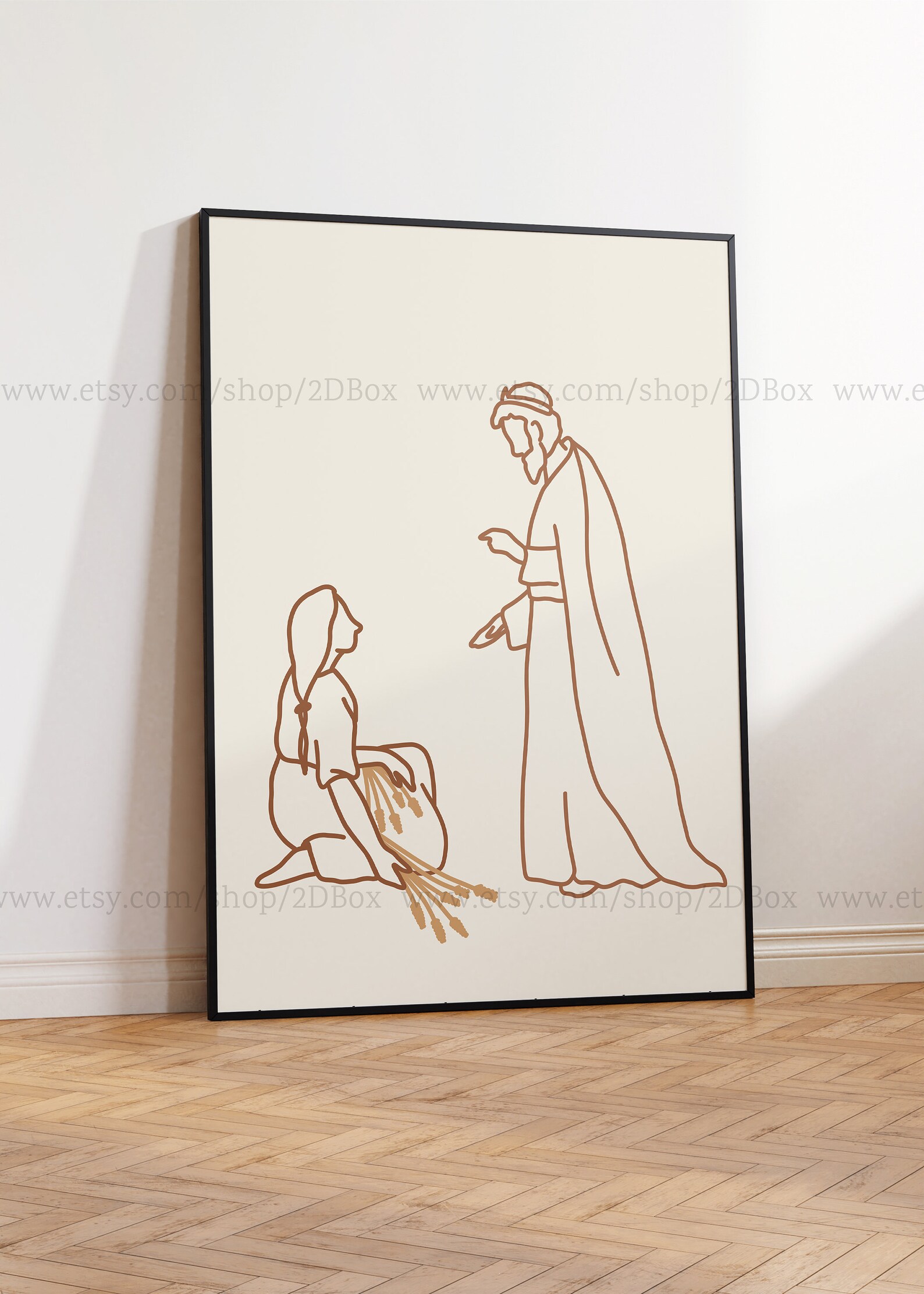 Ruth and Boaz Illustration Bible Stories Printable Art - Etsy