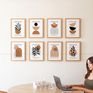 The Beatitudes Wall Art Bundle Modern Minimalist Abstract Bible Verse ...
