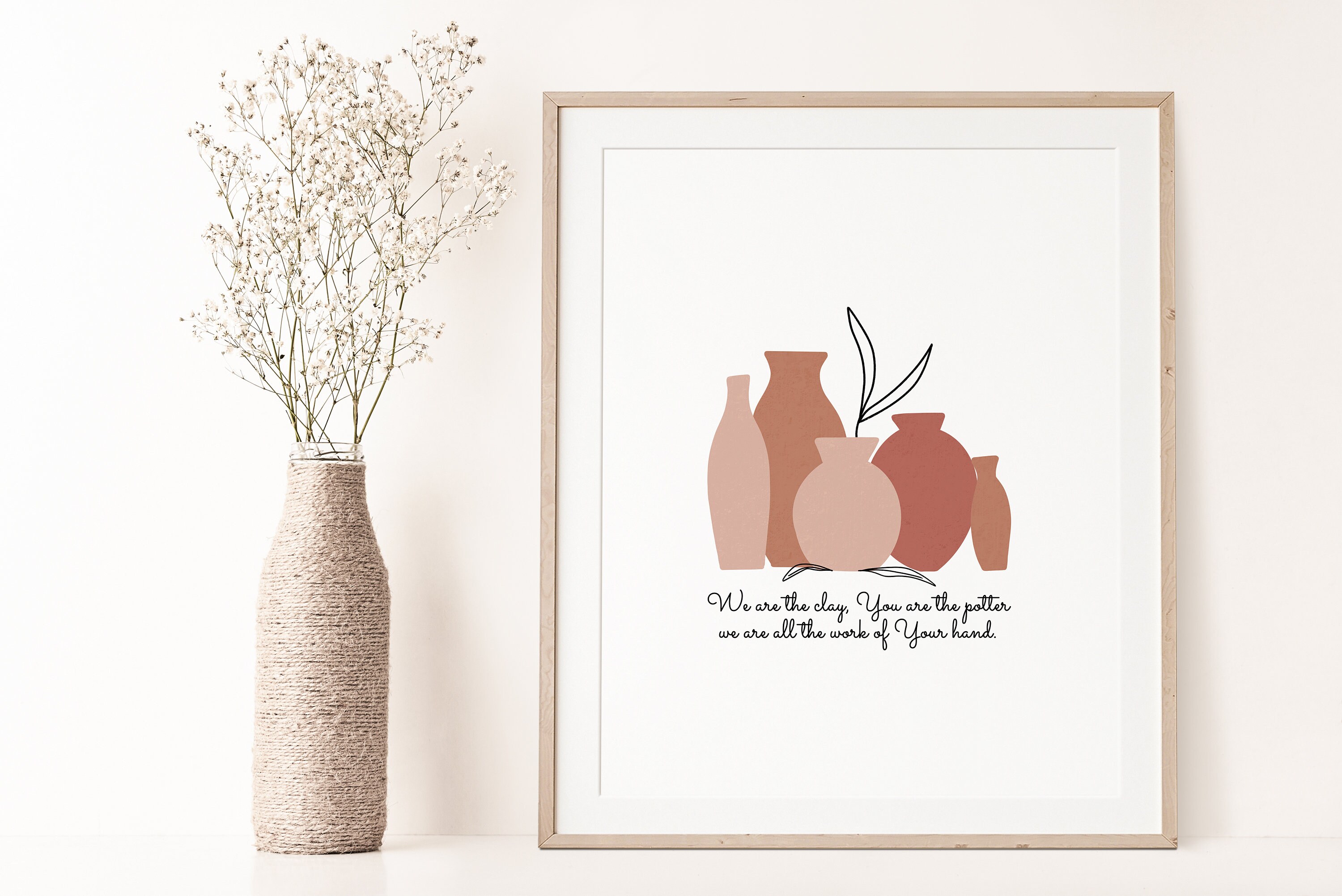 Modern Christian Decor Boho Scripture Wall Art We Are the - Etsy