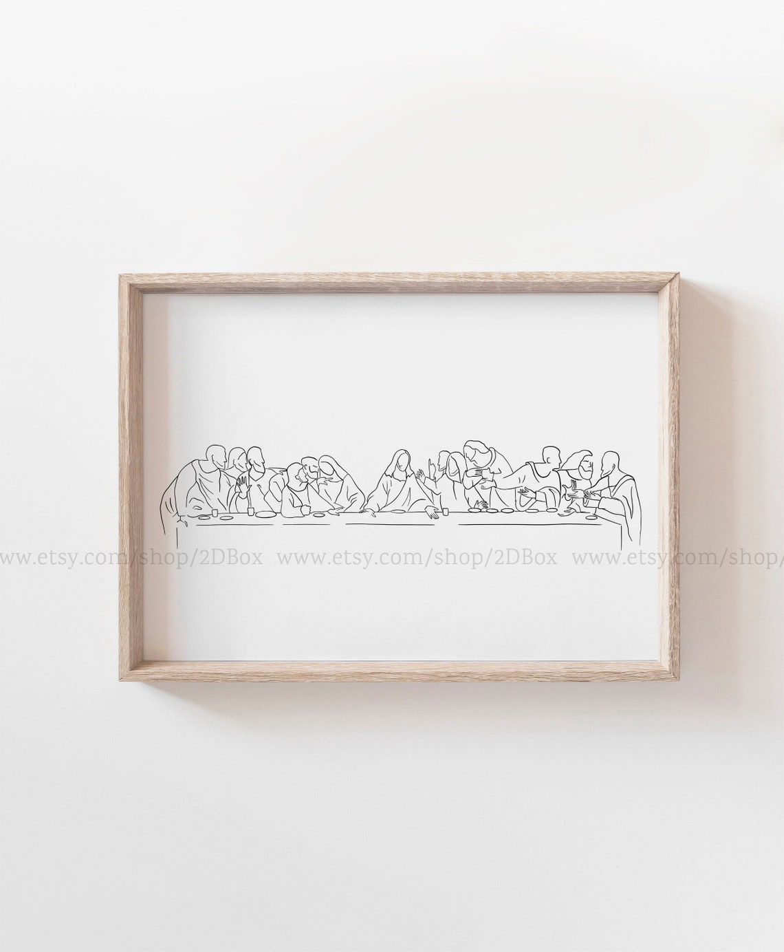 The Last Supper Line Art Jesus Line Art Christian Printable - Etsy
