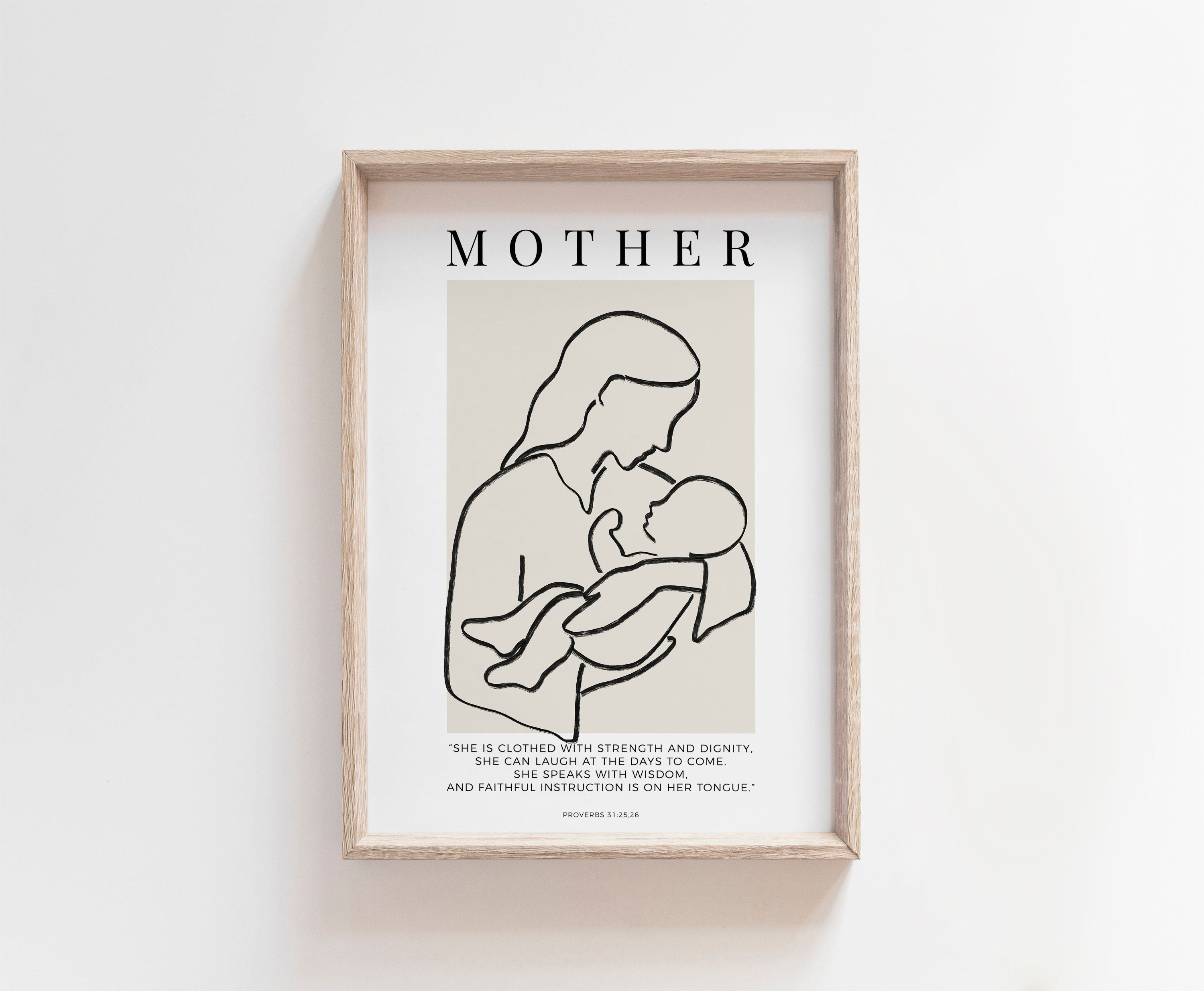 Mother | Christian Wall Art | Bible Verse Wall Art | Christian Artwork ...