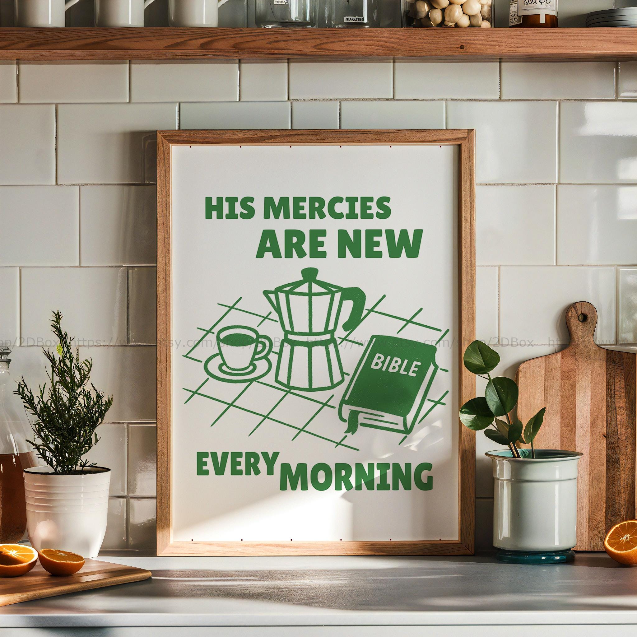 Jesus and Coffee Christian Kitchen Poster Modern Christian Wall Art ...