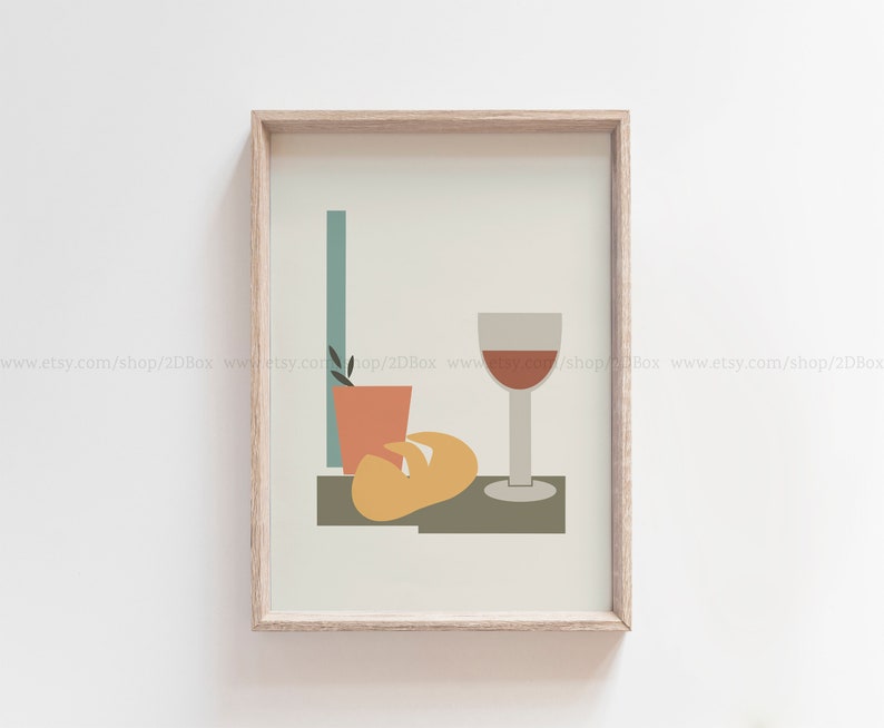 Christian Kitchen Decor Set of 3 Prints, Minimalist Midcentury ...