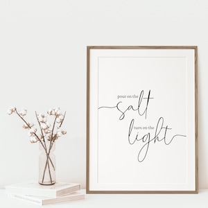 Salt and Light Print | Bible Verse Printable Art | Christian Artwork ...