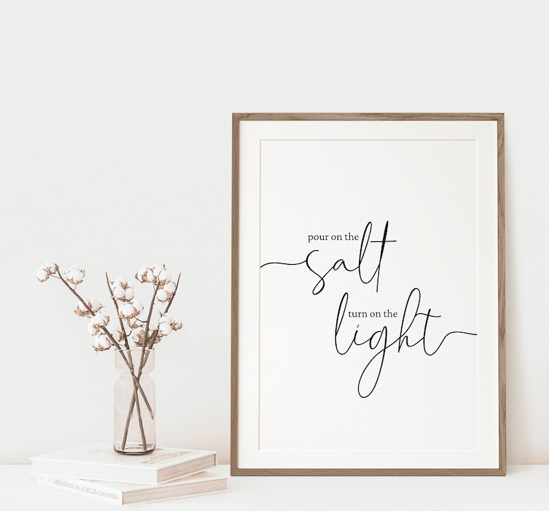 Salt and Light Print Bible Verse Printable Art Christian - Etsy