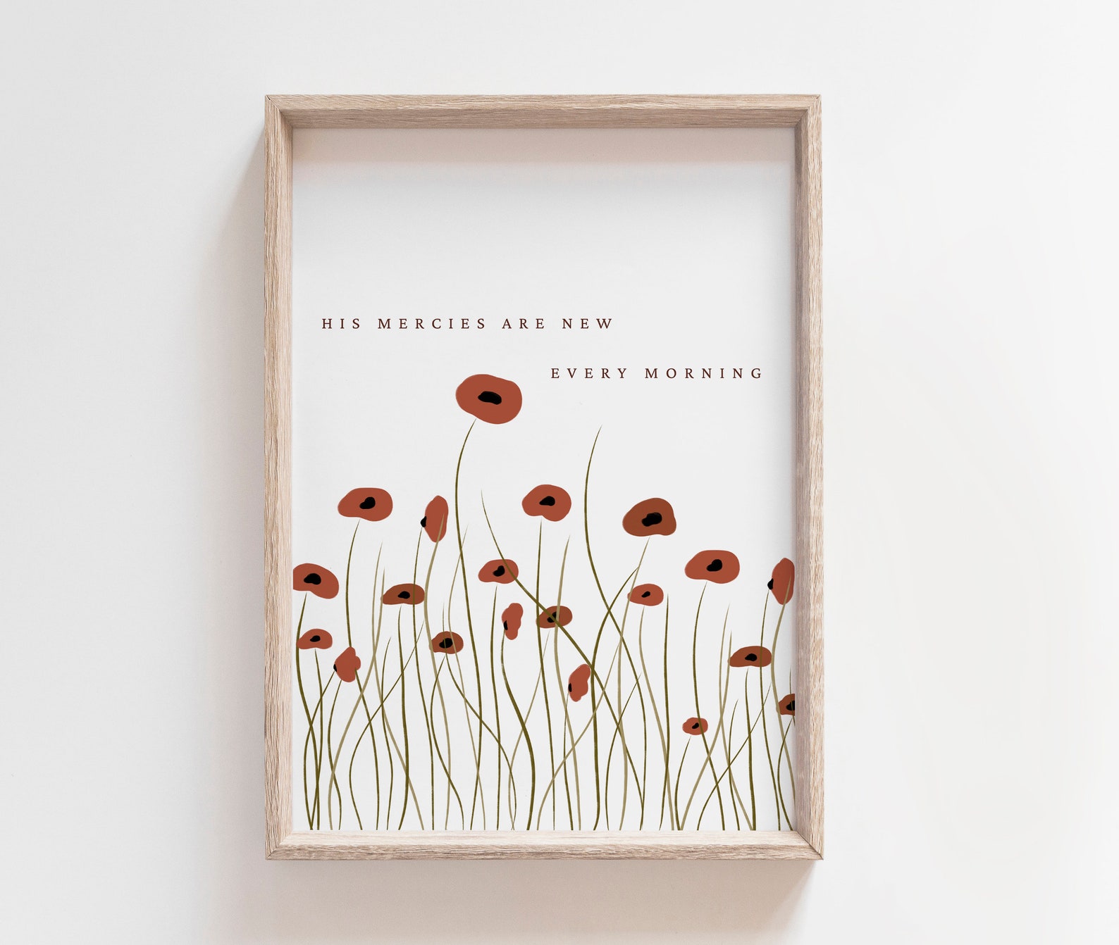 His Mercies Are New Every Morning Print Bible Verse Wall Art - Etsy