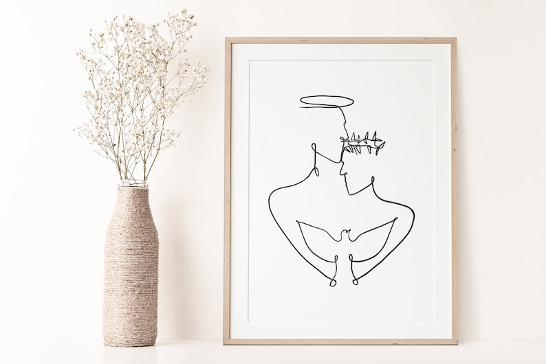 Holy Trinity Line Art Trinity One Line Christian Artwork | Etsy