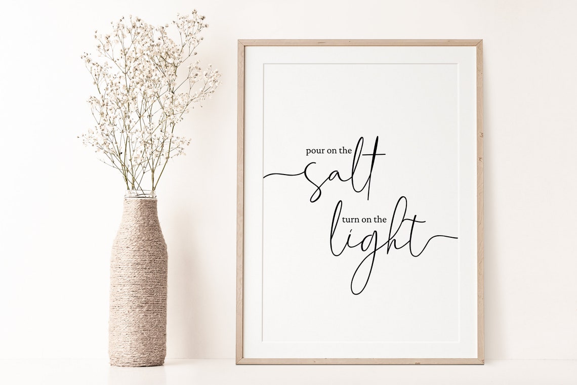 Salt and Light Print Bible Verse Printable Art Christian | Etsy