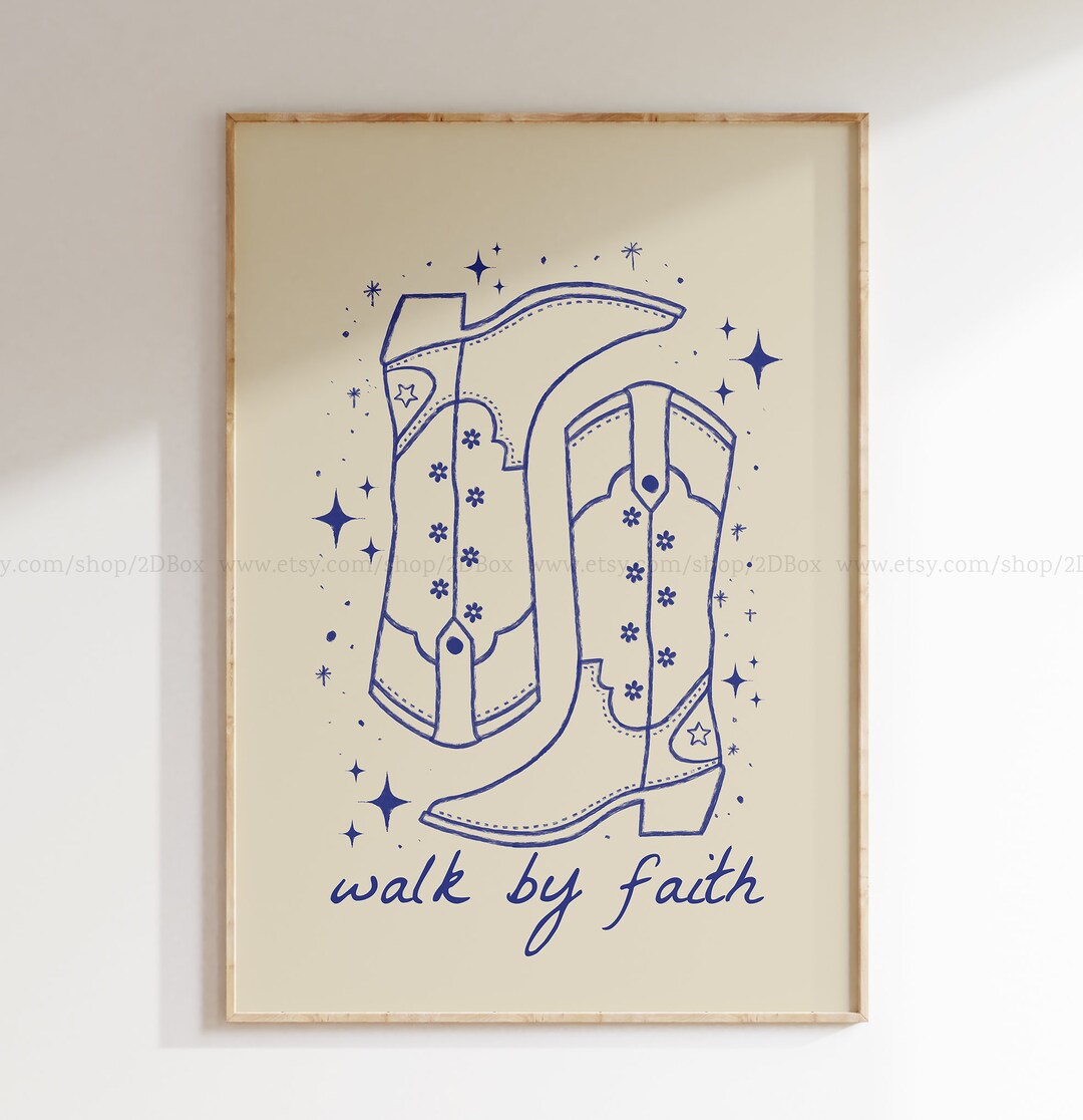 Western Bible Beige Poster for Trendy Dorm Room Modern Christian Wall ...
