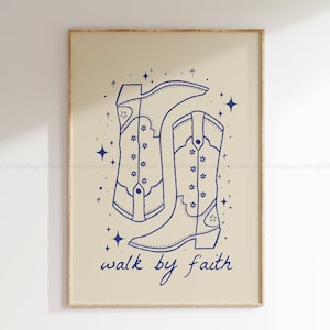 Western Bible Beige Poster for Trendy Dorm Room Modern Christian Wall ...