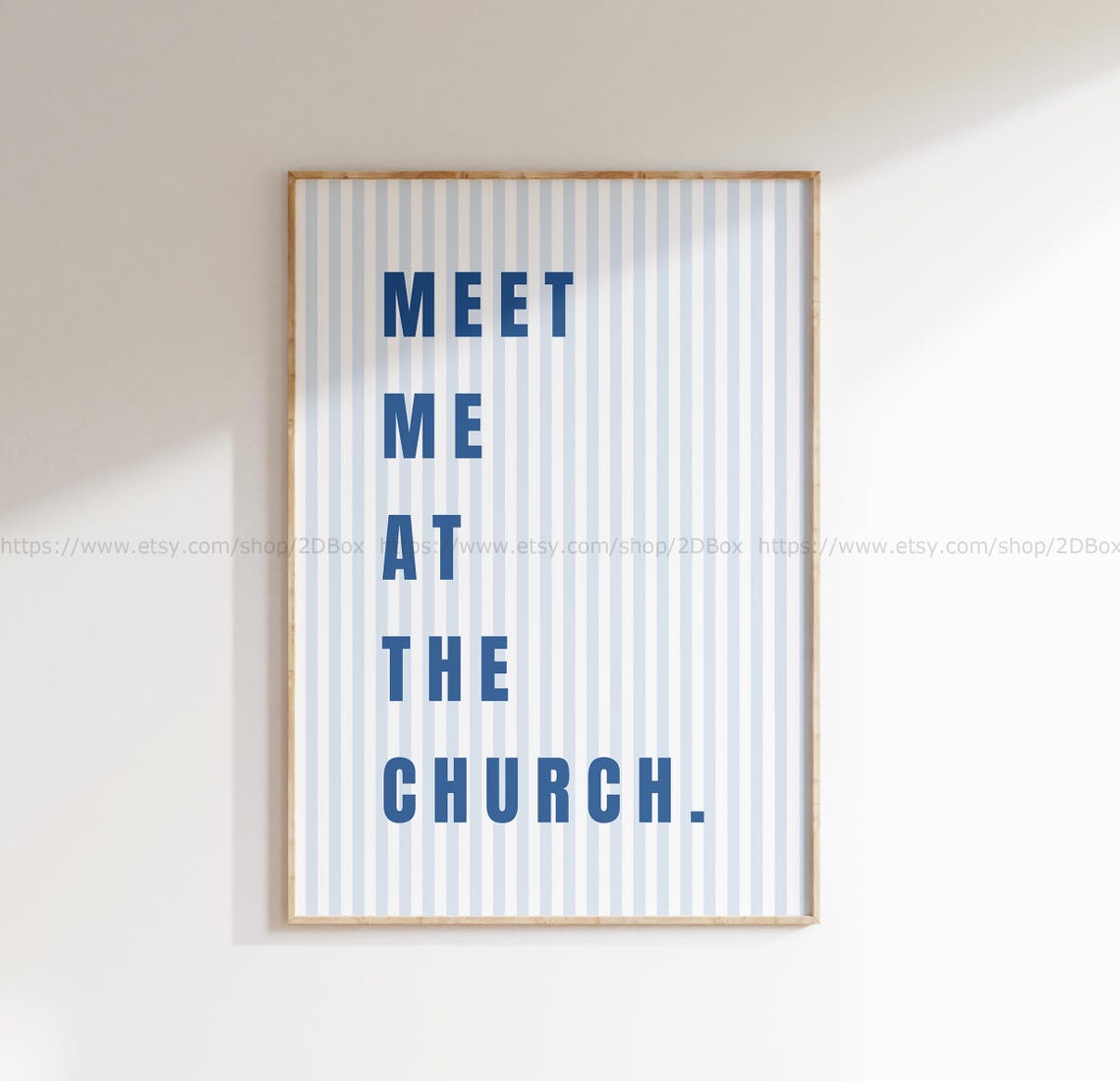 Light Blue Christian Poster Modern Christian Decor Minimalist Christian ...
