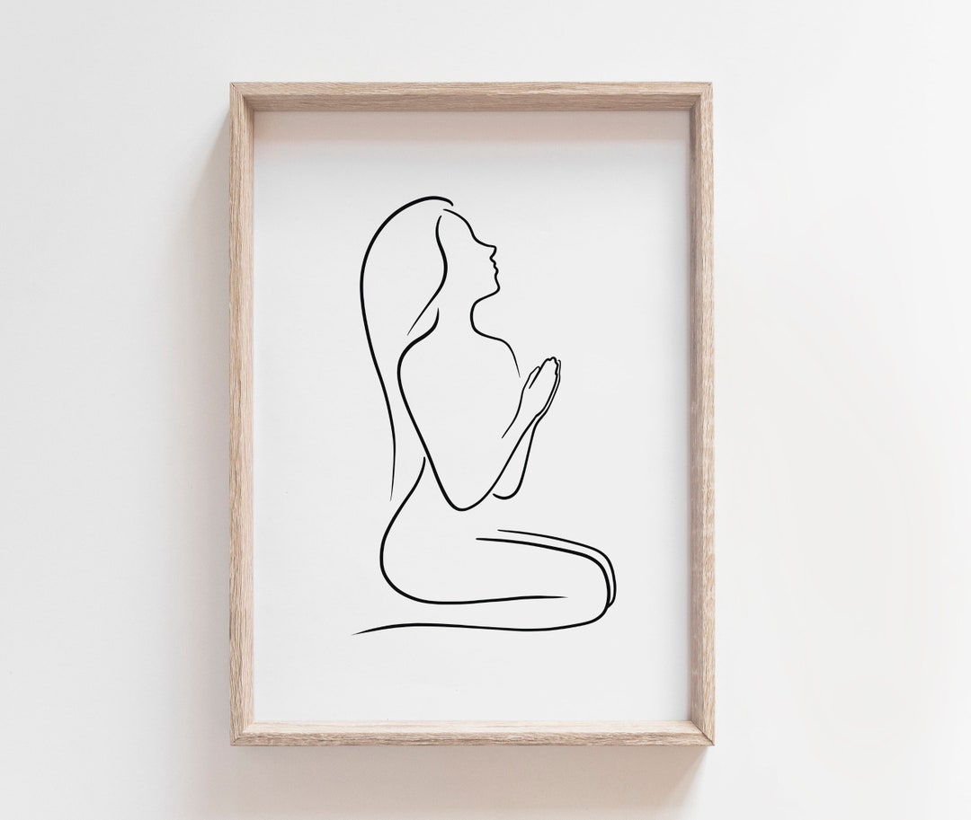 Praying Woman | Woman of Faith | Pray Wall Art | Christian Artwork ...