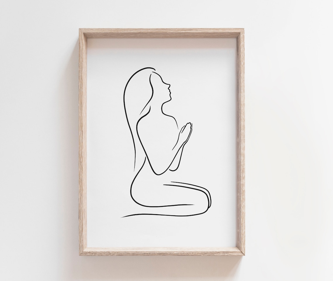 Praying Woman | Woman of Faith | Pray Wall Art | Christian Artwork ...