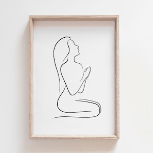 Praying Woman Woman of Faith Pray Wall Art Christian Artwork Religious ...