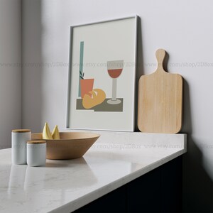 Christian Kitchen Decor Set of 3 Prints, Minimalist Midcentury ...