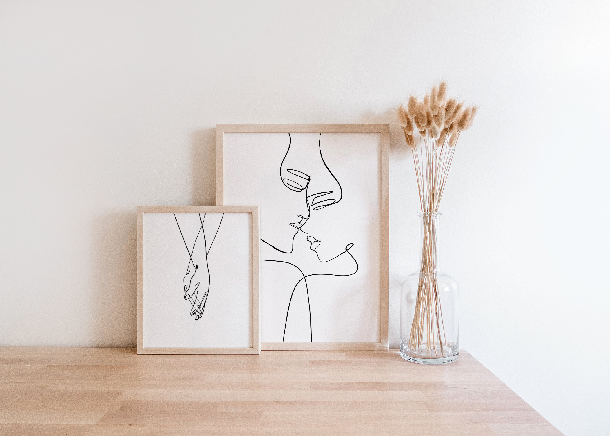 Christian Couple Line Art Christian One Line Decor - Etsy