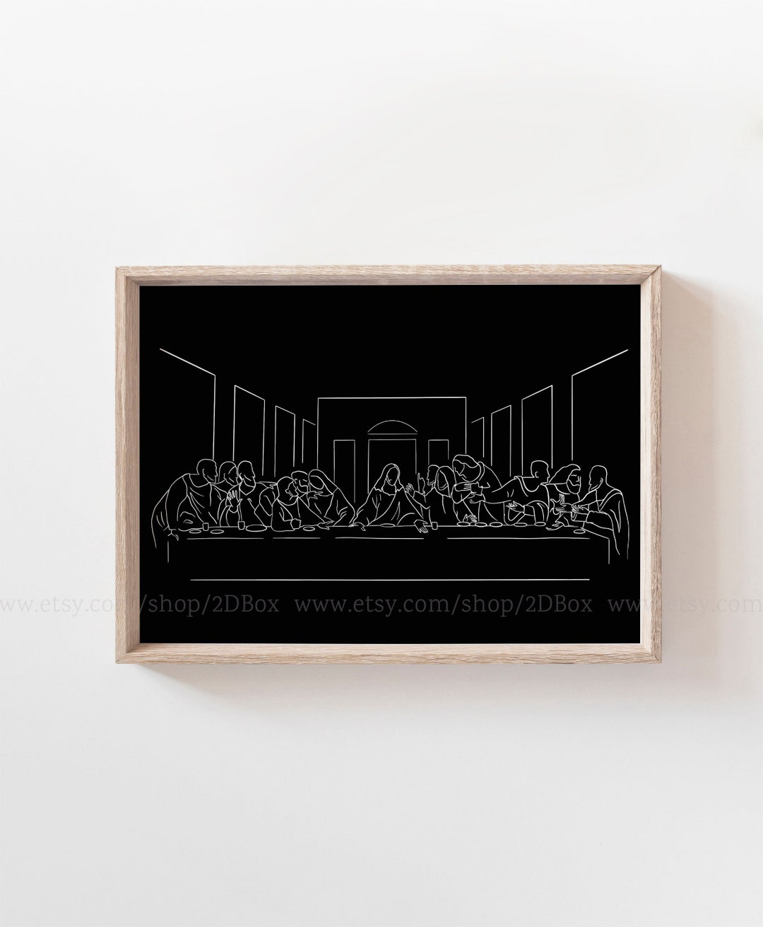 The Last Supper Line Art, Jesus Line Art, Christian Printable Wall Art ...