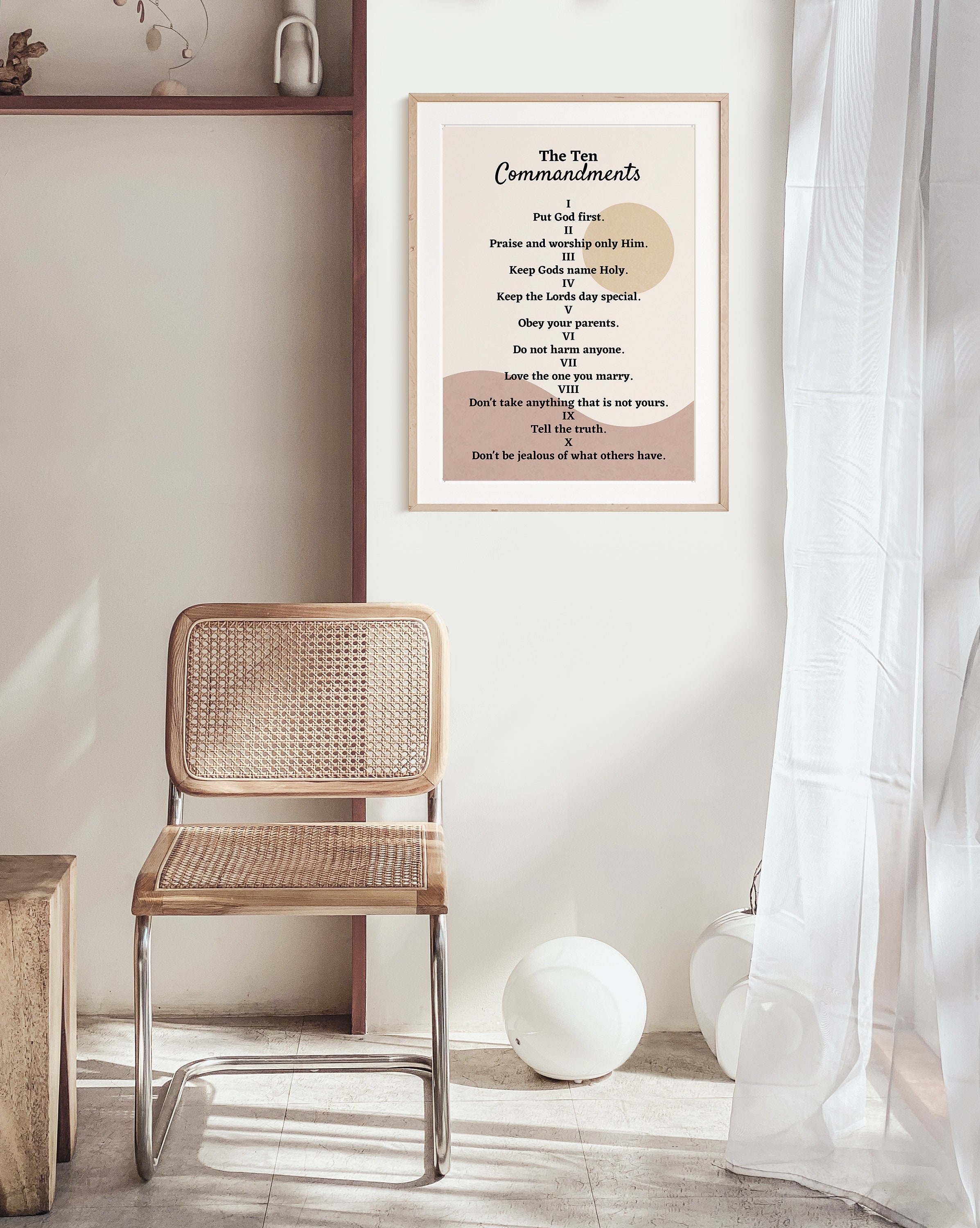 The Ten Commandments Print 10 Commandments Boho Wall Art - Etsy