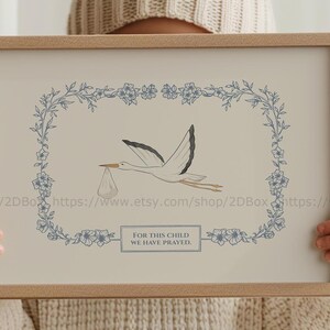 Nursery Bible Verse Vintage Print for This Child We Have Prayed ...