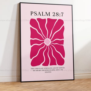 Psalms Collection, Set of 3 Pink Christian Prints, Soft Pink Christian ...