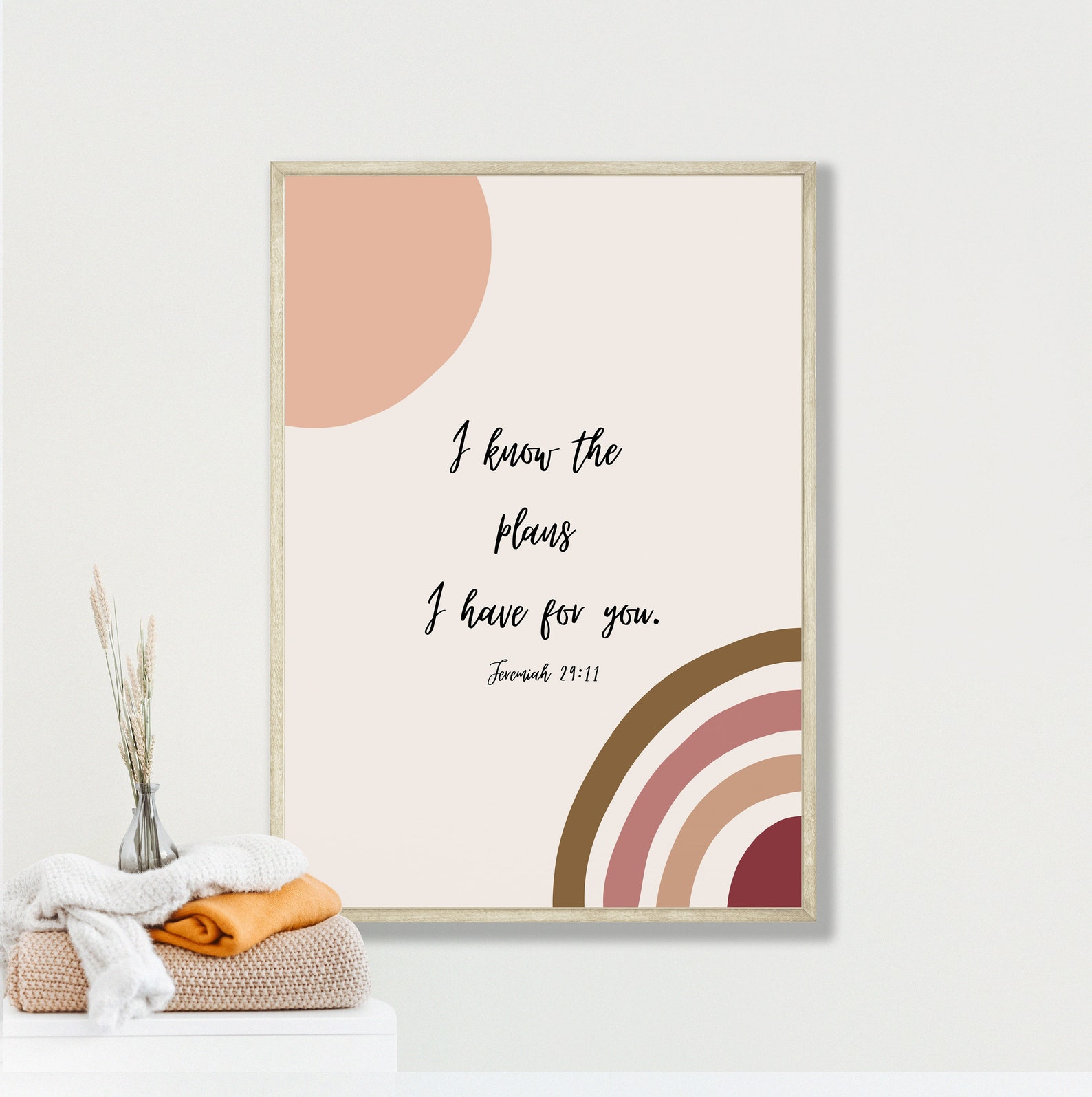 Bible Verse Print Christian Wall Art Christian Boho Decor | Etsy