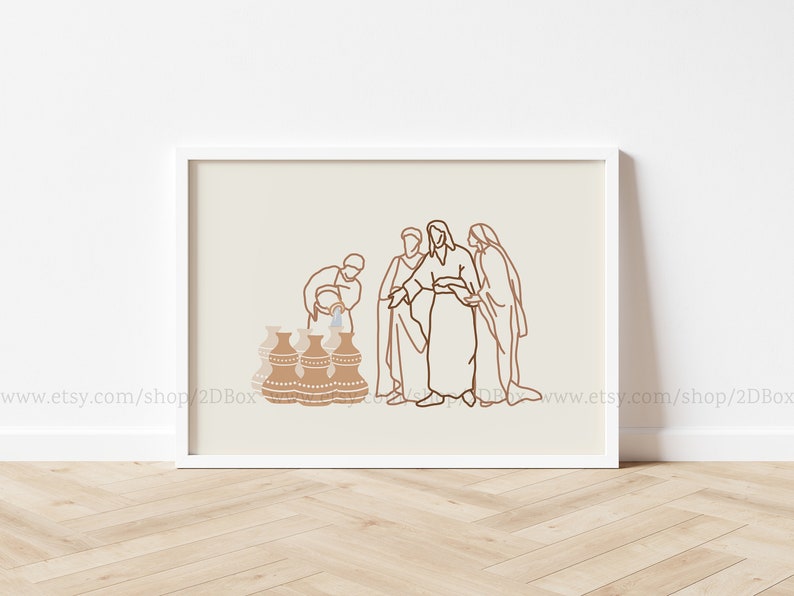 Wedding at Cana Bible Story Jesus' First Miracle - Etsy