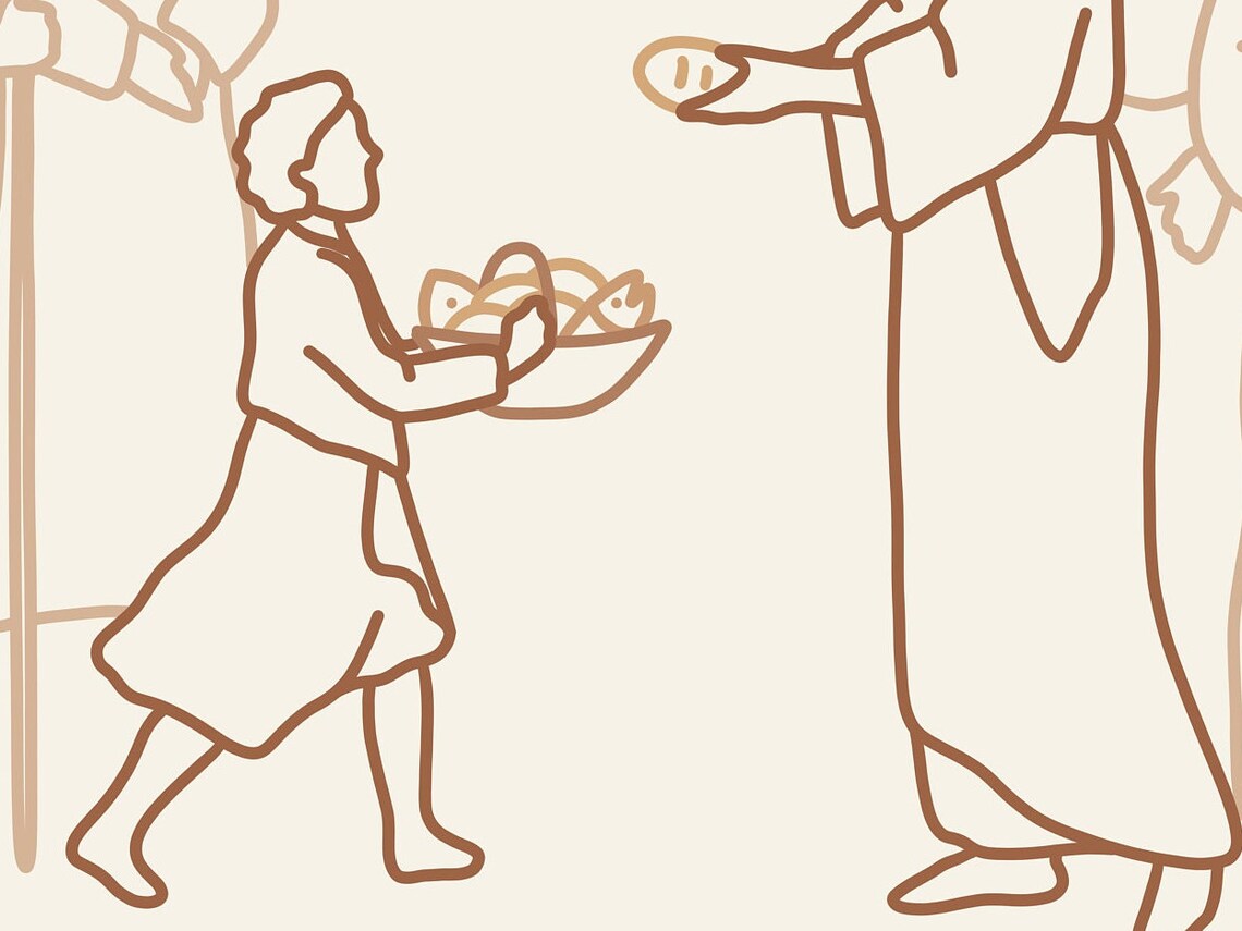 Miracle of the Loaves and Fishes Feeding the Multitude | Etsy