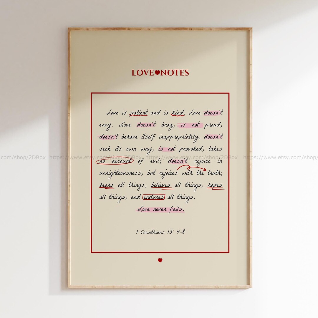 Christian Love Notes, Biblical Love Notes, 1 Corinthians 13, Trendy ...