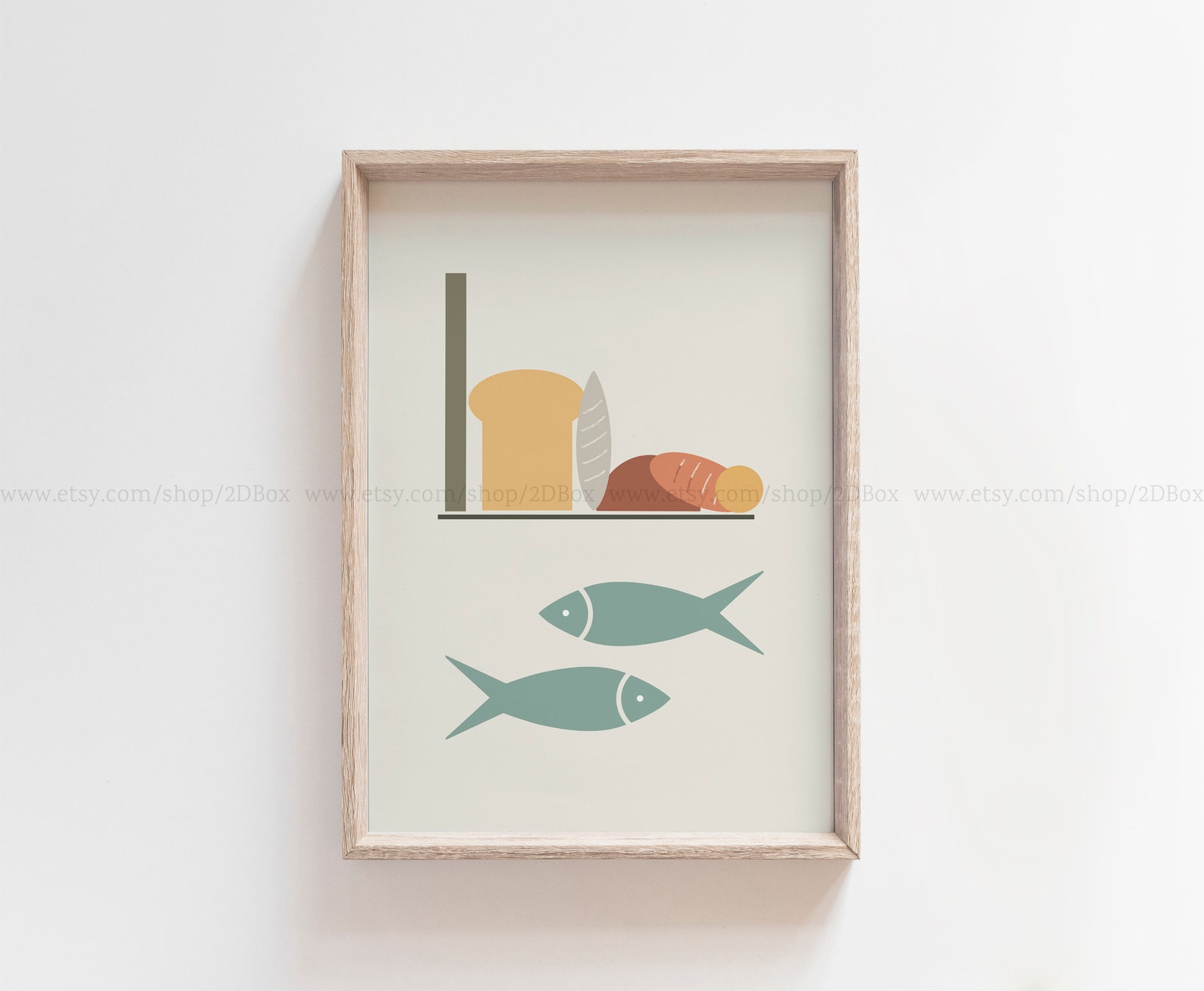 Christian Kitchen Decor Set of 3 Prints, Minimalist Midcentury ...