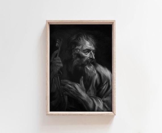 Saint Peter the Apostle Portrait Modern Christian Wall Art - Etsy