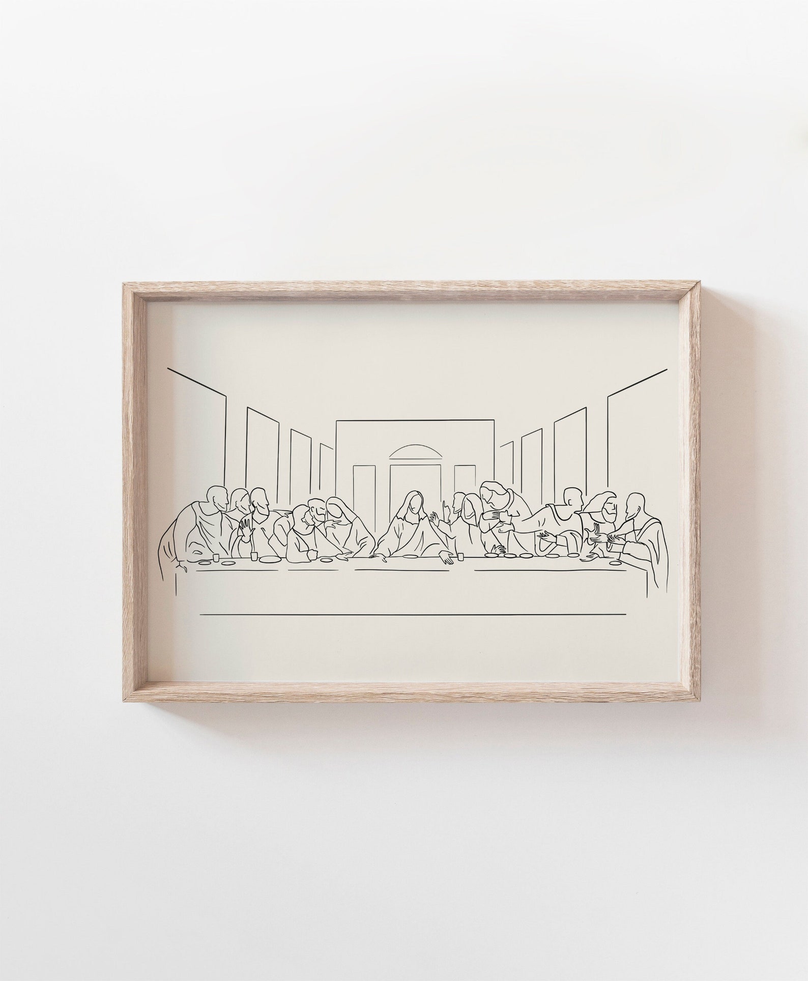 The Last Supper Line Art Jesus Line Art Christian Printable | Etsy