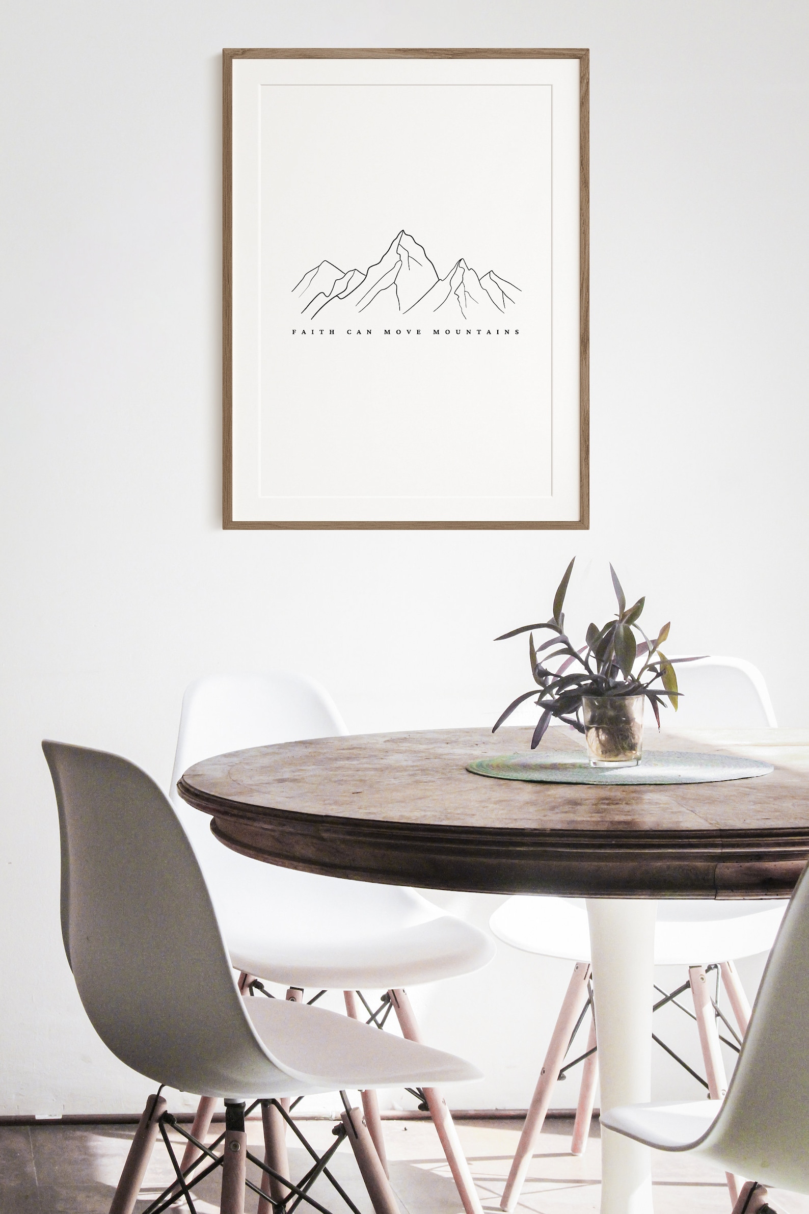 Faith Can Move Mountains Print Minimalist Christian Wall Art - Etsy