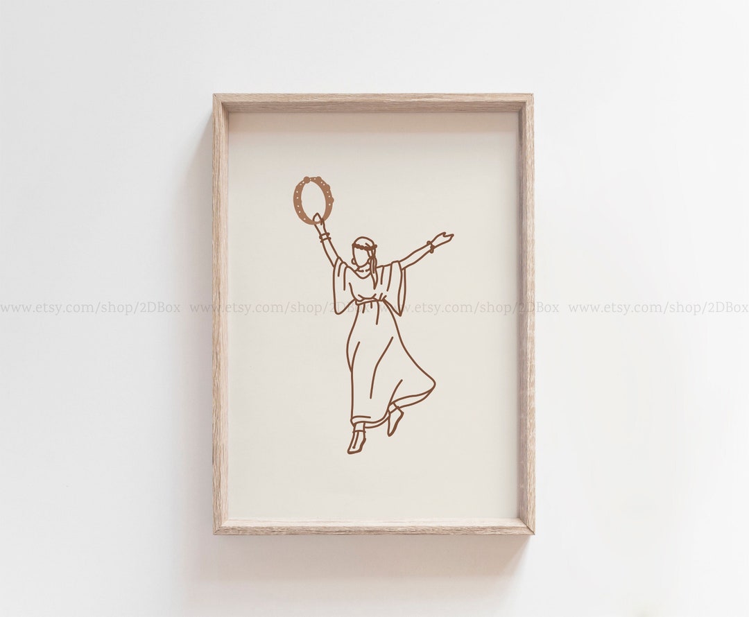 Miriam the Prophetess Exodus Prints Minimalist Christian Art Christian ...