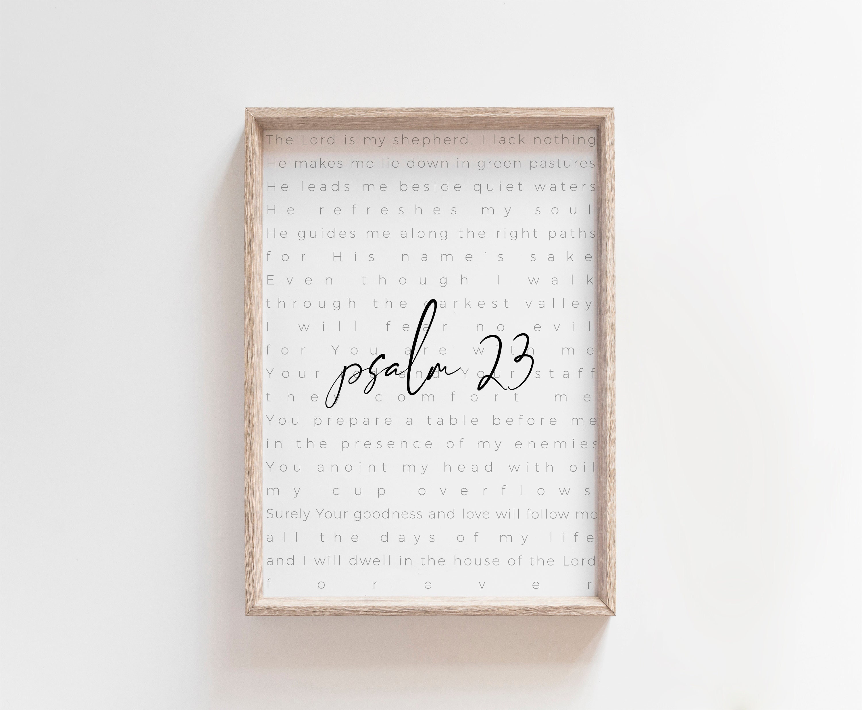 Psalm 23 Wall Art Christian Wall Art Bible Verse Wall Art - Etsy