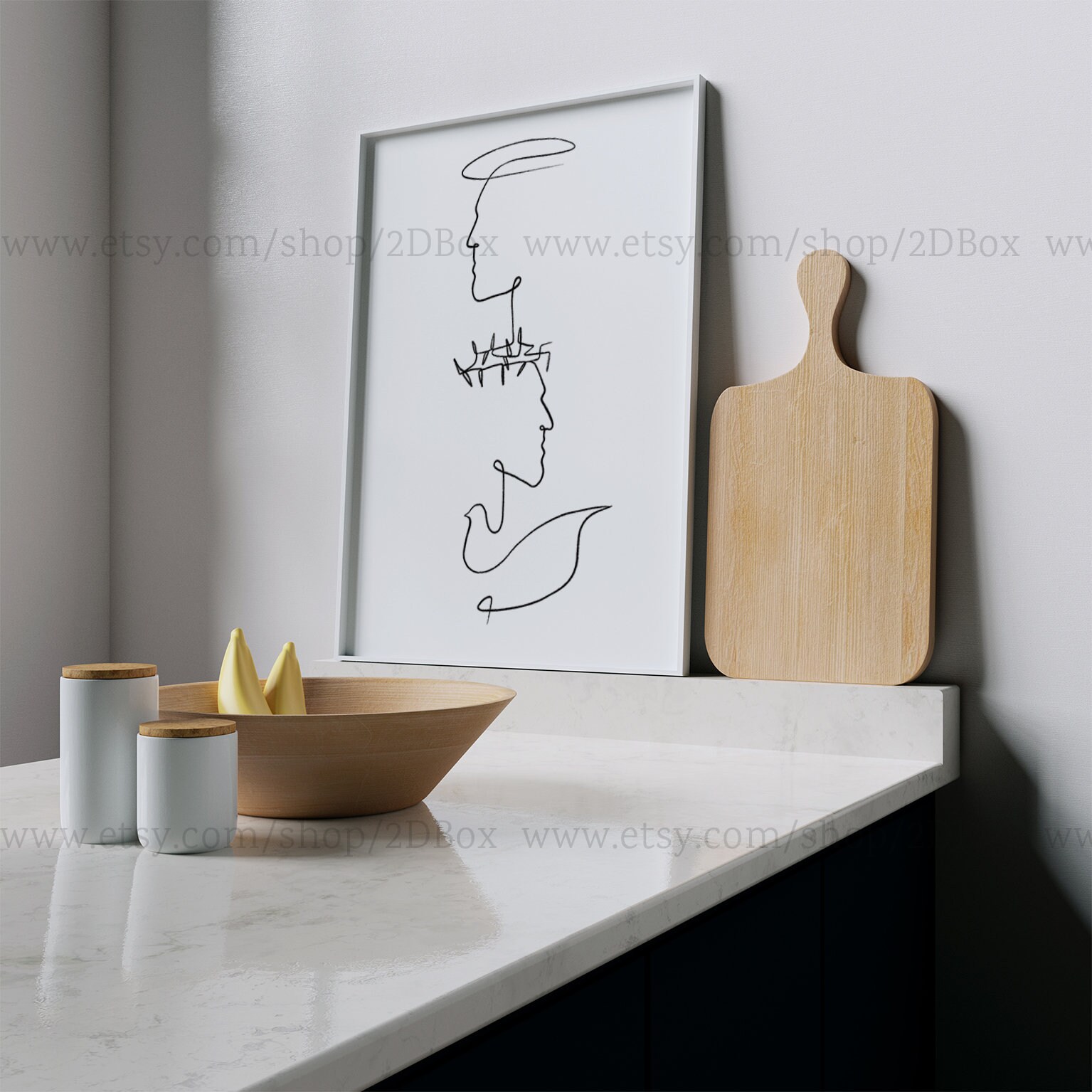 Holy Trinity Line Art Christian Prints Father Spirit Son - Etsy