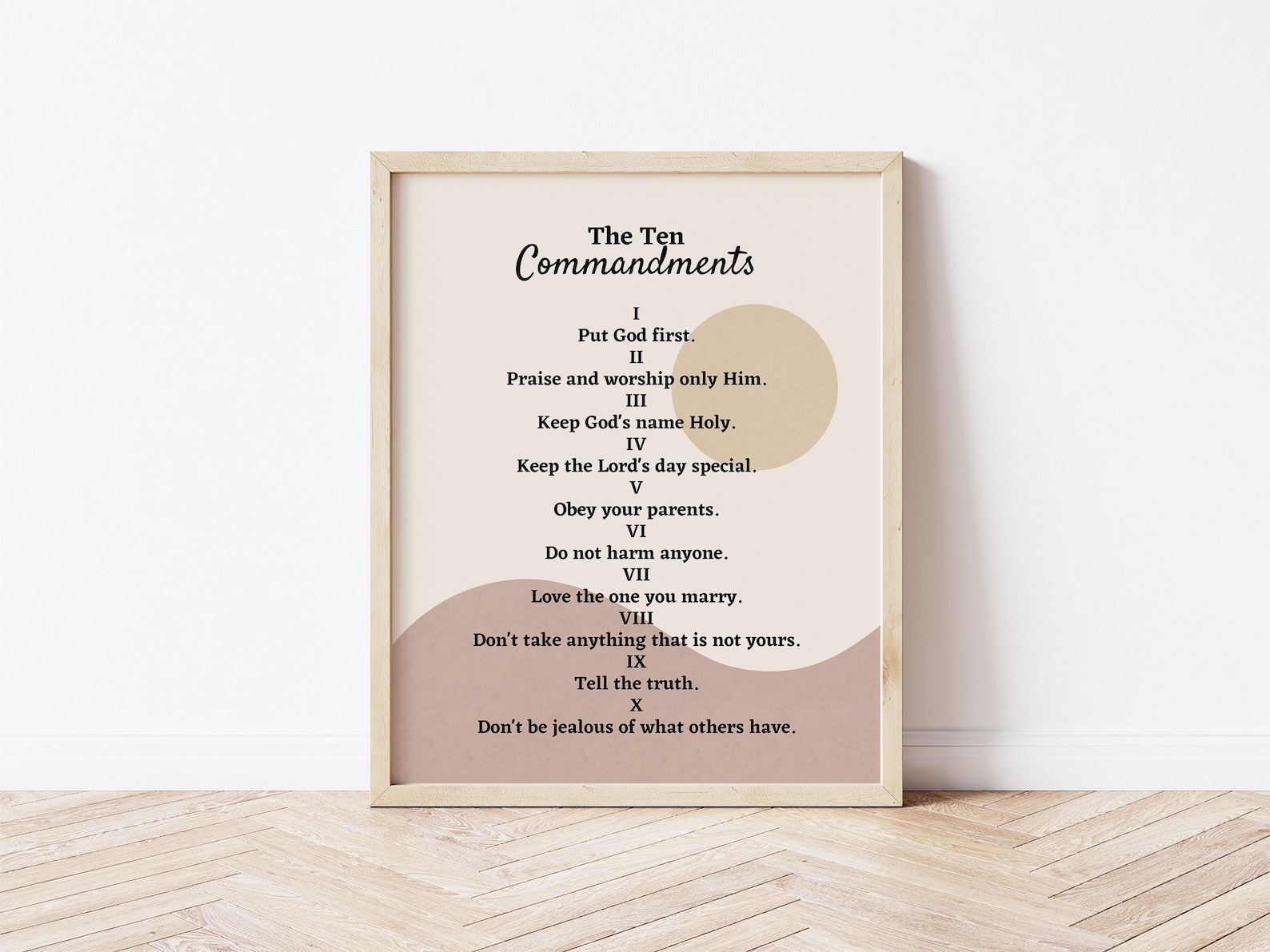 The Ten Commandments Print 10 Commandments Boho Wall Art - Etsy