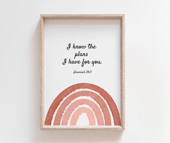 Bible Verse Print Christian Wall Art Christian Boho Decor - Etsy