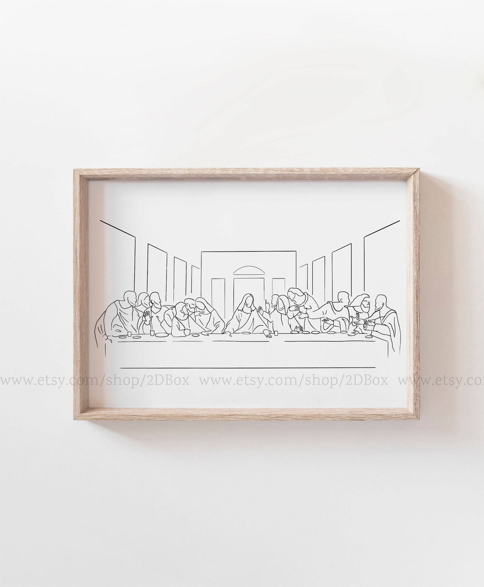 The Last Supper Line Art Jesus Line Art Christian Printable - Etsy