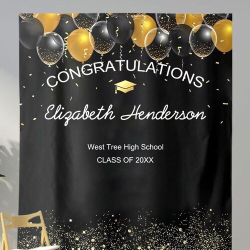 Personalized College Graduation Backdrop Custom Grad Photo - Etsy