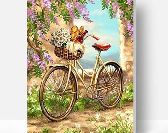 Bicycle Paint by Numbers Kit - Etsy