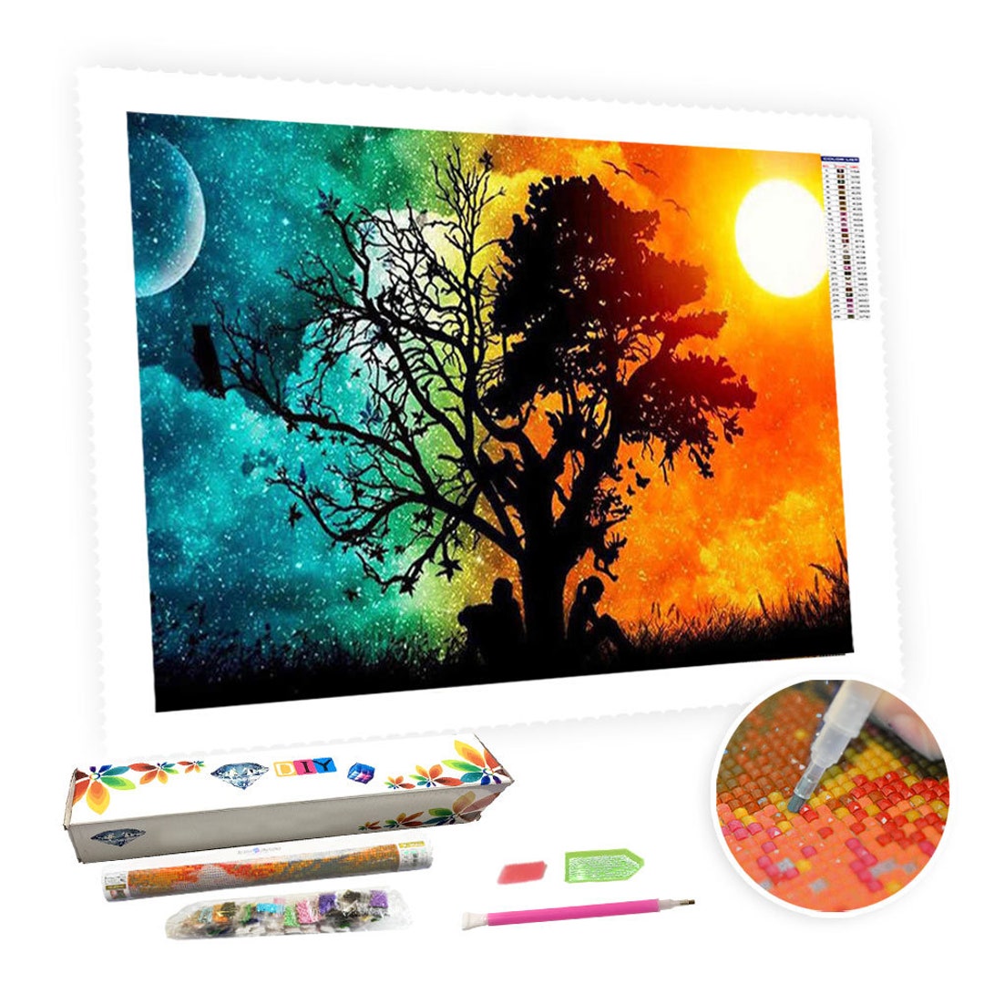 5d Diy Tree Of Four Seasons Diamond Embroidery Painting Handmade Wall