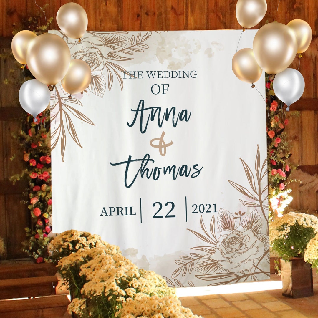 Custom Floral Backdrop Flower Wedding Backdrops Personalized - Etsy