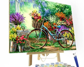 Bicycle Paint by Number - Etsy