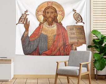 Jesus Christ Tapestry - Etsy