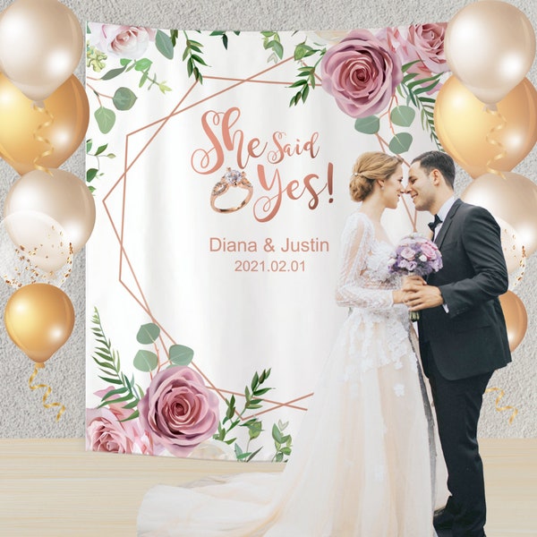 She Said Yes Banner - Etsy