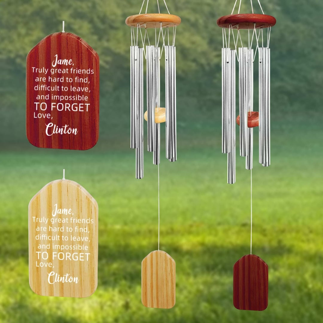 Best Friend Wind Chime Personalized Name Windchimes Friendship - Etsy