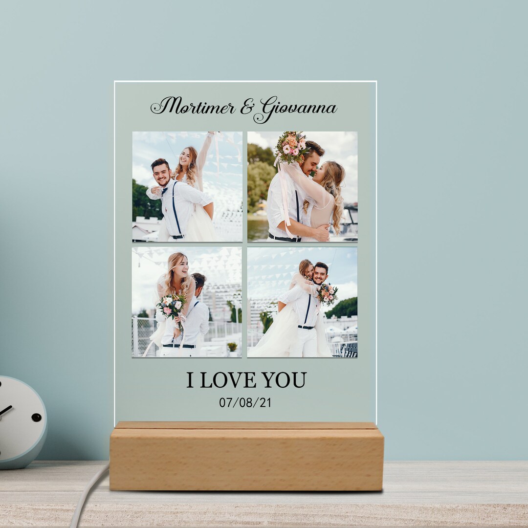 Personalized Acrylic Plaque Night Light With Your Photo and - Etsy